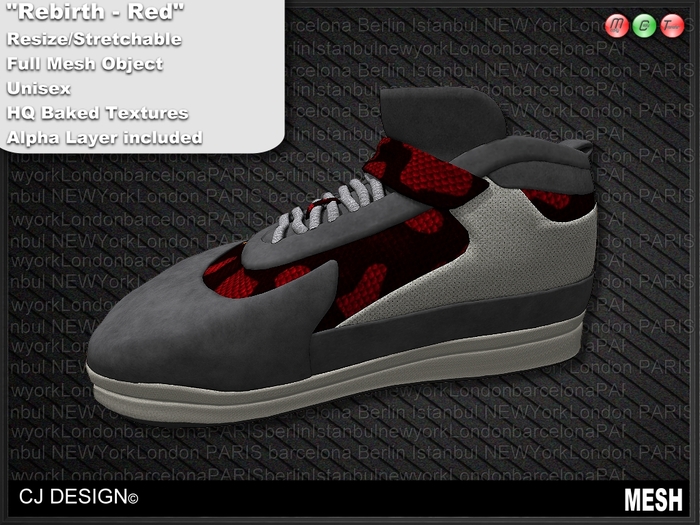 Second Life Marketplace - Rebirth Hightop Red