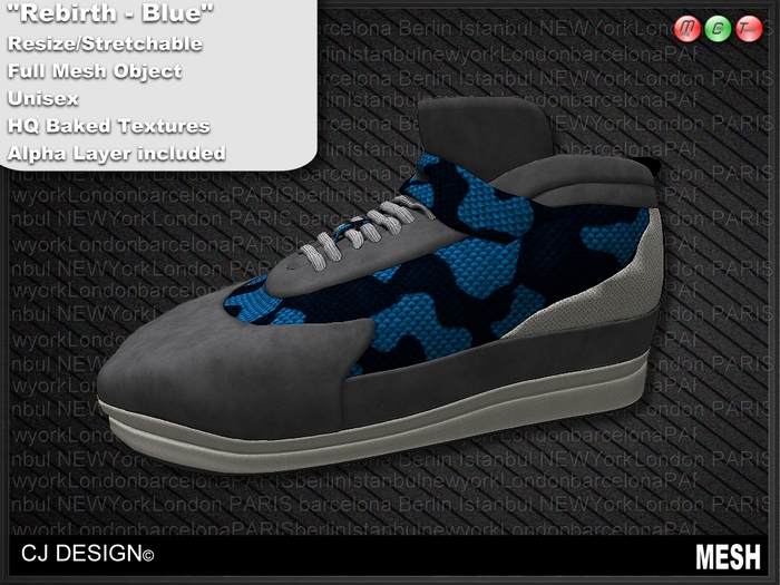 Second Life Marketplace - Rebirth Hightop Blue