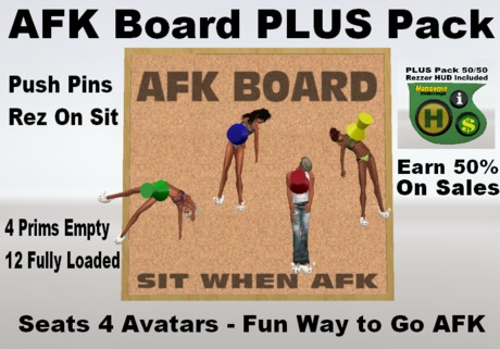 Second Life Marketplace - Hairy's AFK Board PLUS Pack