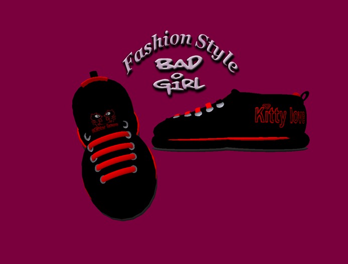 Second Life Marketplace - bad Girl Kitty love Sneaker red