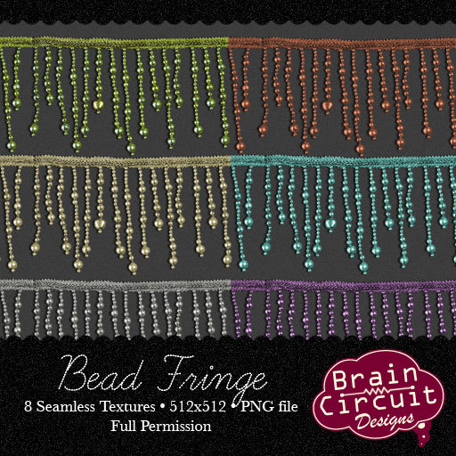 Second Life Marketplace - -Brain Circuit Designs- Bead Fringe