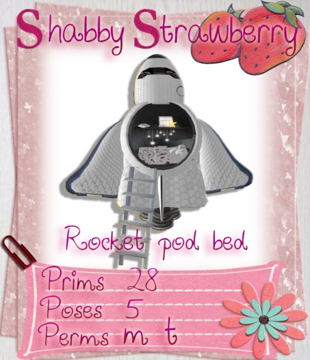 Second Life Marketplace - .:SS:. Rocket pod bed [boxed]