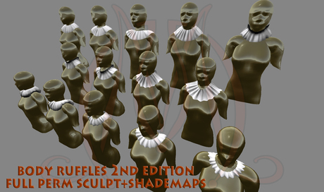 Second Life Marketplace - Body Ruffles 2nd edition FULL PERM SCULPT ...