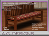 Second Life Marketplace - A.G. DESIGNS - Cordovan Wooden Bench - COPY