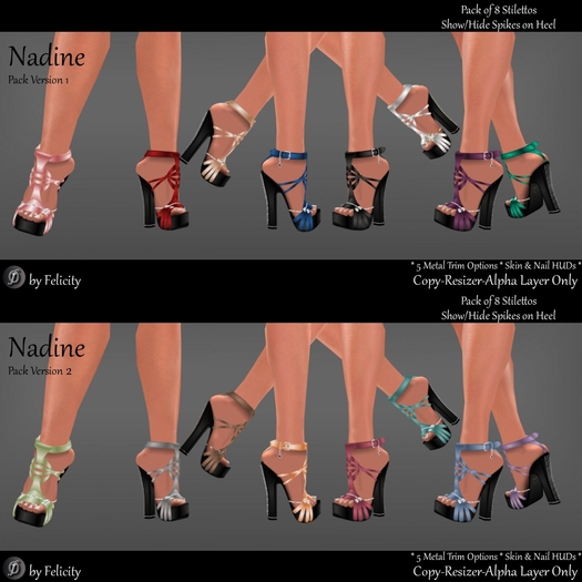 Second Life Marketplace - *Felicity* Nadine Stilettos - 16 Mega Pack ...