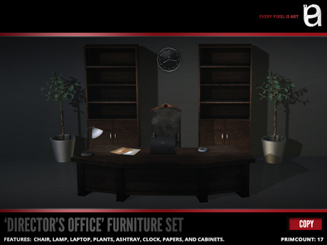 Second Life Marketplace - (epia) - 'Director's Office' Furniture Set