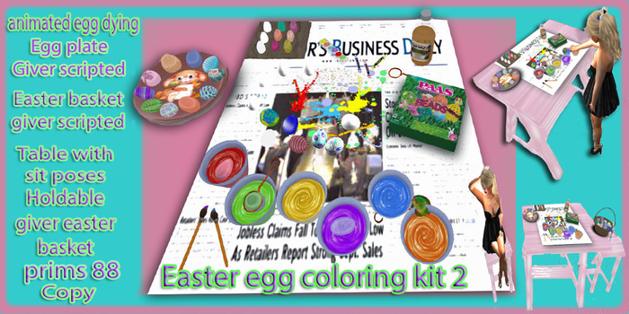 Second Life Marketplace - Easter egg coloring kit 2