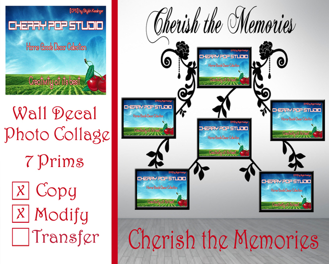 Second Life Marketplace Cps Cherish The Memories Photo Collage