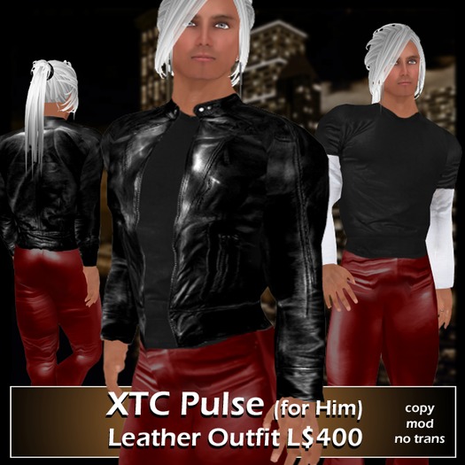 Second Life Marketplace - XTC Pulse Leather Outfit (for him)