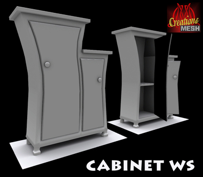Second Life Marketplace - Furniture|Cabinet WS FULL PERM MESH