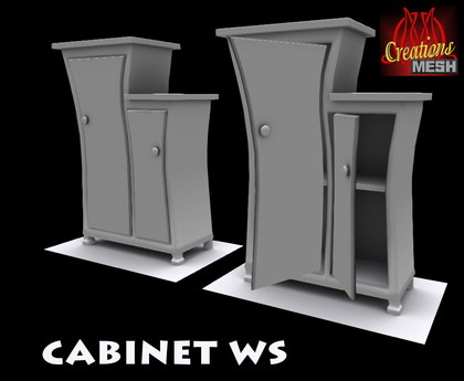 Second Life Marketplace - Furniture|Cabinet WS FULL PERM MESH