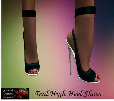 Second Life Marketplace - S.R.D. VIRA BLACK/TEAL MINI AND ELEGANT HIGH ...