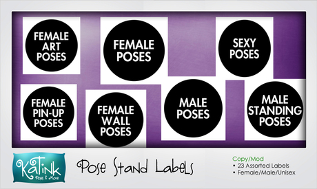 Second Life Marketplace - KaTink - Pose Stand Labels