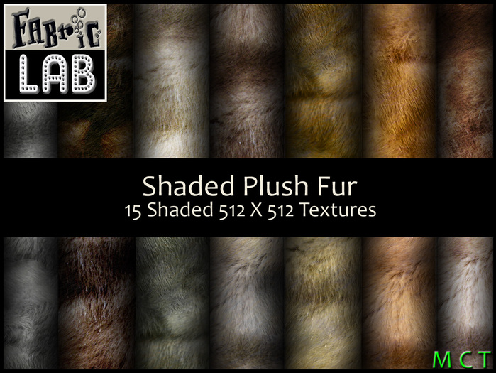 Second Life Marketplace - Fabric Lab Shaded Plush Animal Fur Texture Set