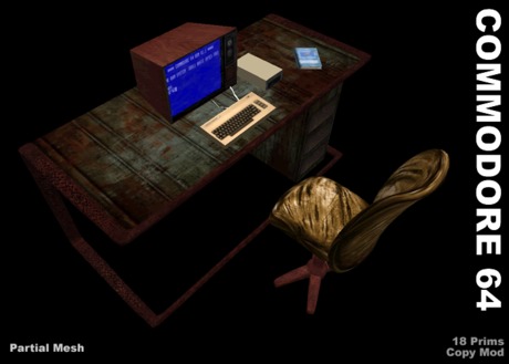 Second Life Marketplace - E - COMMODORE 64 WITH DESK
