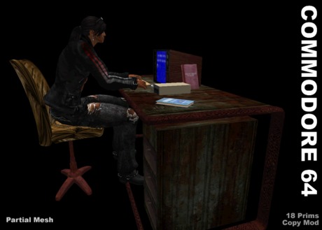 Second Life Marketplace - E - COMMODORE 64 WITH DESK