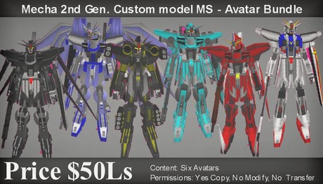 Second Life Marketplace - Mecha set - 2nd Gen. - 6 Avatars