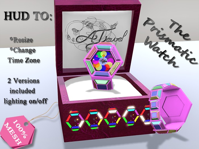 Second Life Marketplace - ::A JEWEL:: Watch Prismatic Pink Brillance ...