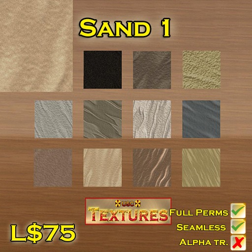 Second Life Marketplace - USC Textures - Sand 1