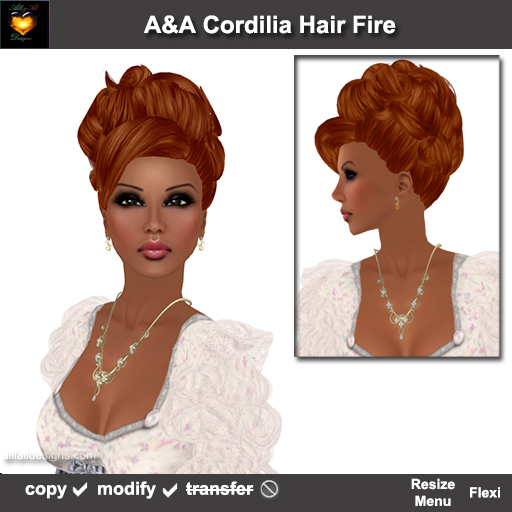 Second Life Marketplace - A&A Cordilia Hair Fire (Special Color). 60s ...