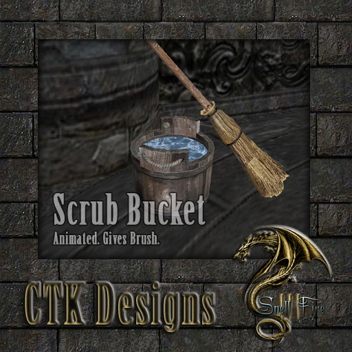 Second Life Marketplace - [CTK] Scrub Bucket and Broom