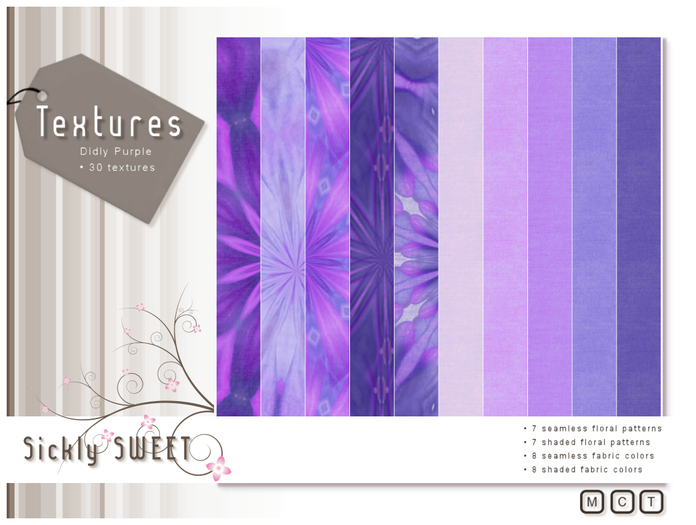 Second Life Marketplace - {Sickly SWEET} Textures - Didly Purple