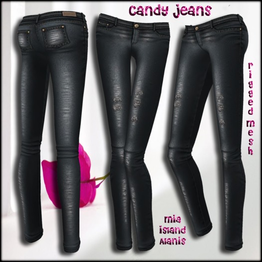 Second Life Marketplace - Candy Jeans RIGGED MESH 5 Standard Sizes with ...