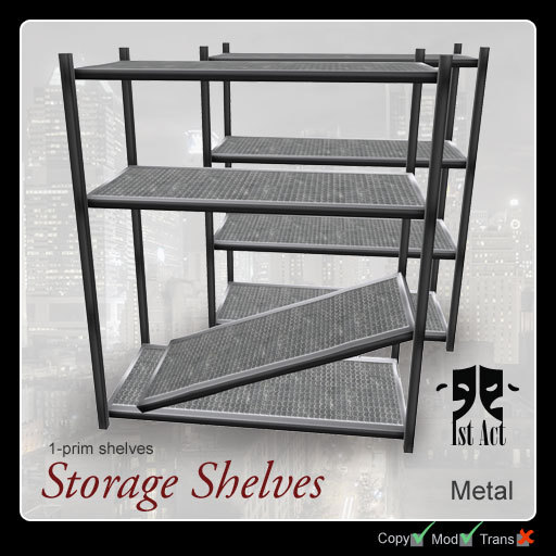 Second Life Marketplace - [1A] Storage Shelves - metal