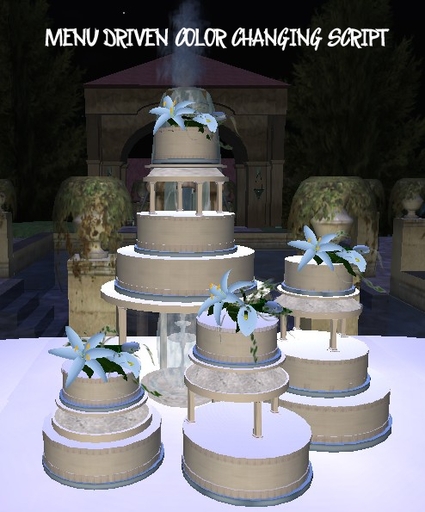 Second Life Marketplace - Color changing wedding cake (solid pastels)