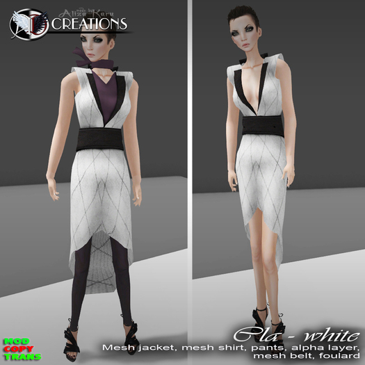 Second Life Marketplace [ad] Cla White Mesh Dress 400