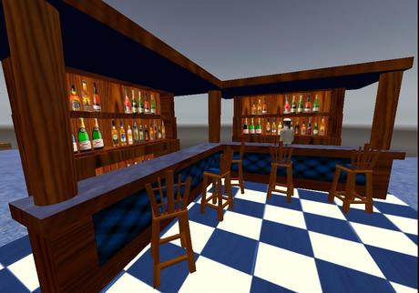 Second Life Marketplace - Dark Wood Corner Bar 26 prims