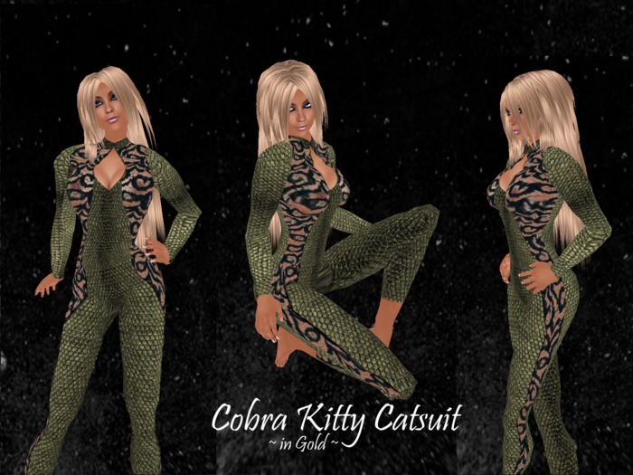 Second Life Marketplace - Cobra Kitty Catsuit in Gold