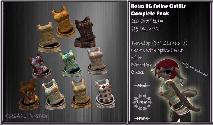 Second Life Marketplace - ::K.A::Retro Complete Pack 10 Outfits