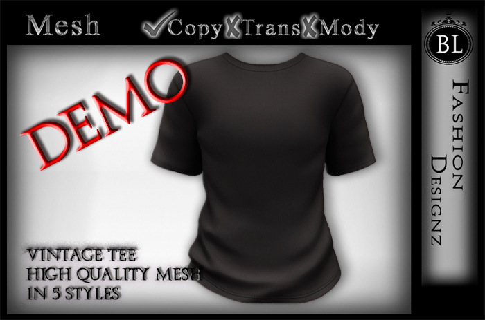 Second Life Marketplace - BL Designz - Vintage Tee demo
