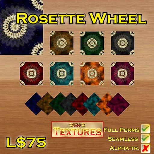 Second Life Marketplace - USC Textures - Rosette Wheel