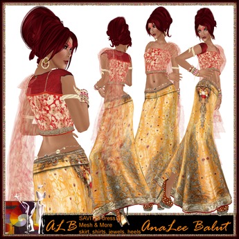 Second Life Marketplace - ALB SAVITRI saree dress 3 MESH & more by ...