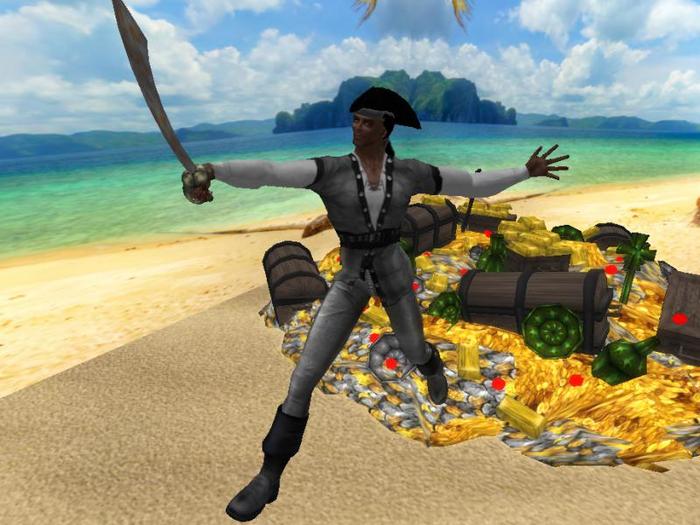 Second Life Marketplace - 7th Seas Male Pirate Black Outfit