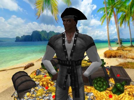 Second Life Marketplace - 7th Seas Male Pirate Black Outfit