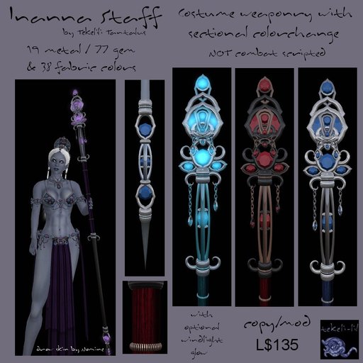 Second Life Marketplace - "Inanna" Staff by Tekeli-li