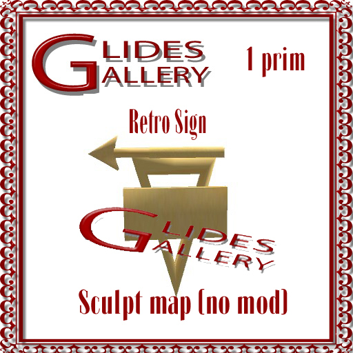 Second Life Marketplace - retro sign sculpt