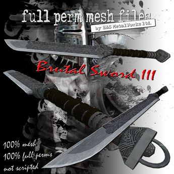 Second Life Marketplace - Brutal sword III (Schwert, Espada, Machete, Knife, Weapon)