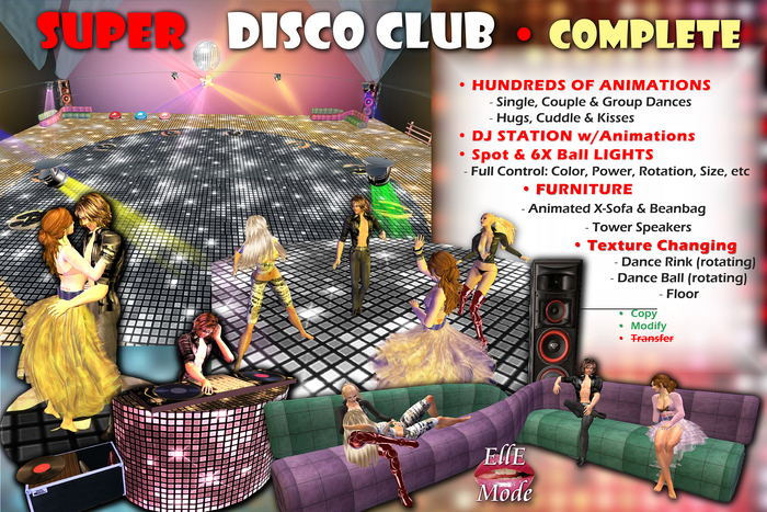 Second Life Marketplace - SUPER DISCO CLUB * COMPLETE * Hundreds ...