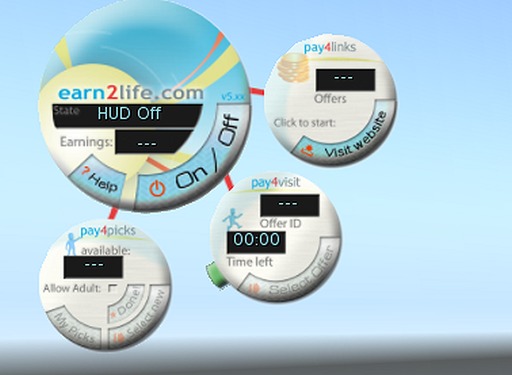 Second Life Marketplace - Earn2Life.com HUD v5.62 (wear to earn money)