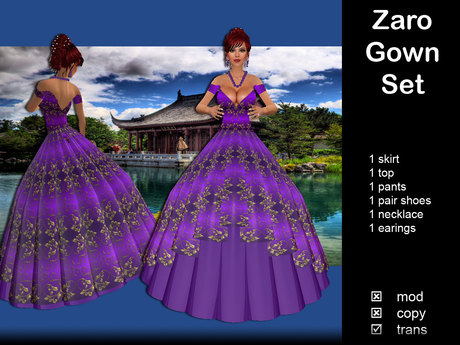 Second Life Marketplace - Zaro Gown Purple