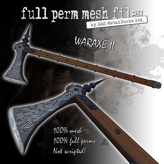 Second Life Marketplace - Waraxe II (Asgard, Viking, Huskarl, Norse, Knight, Medieval)