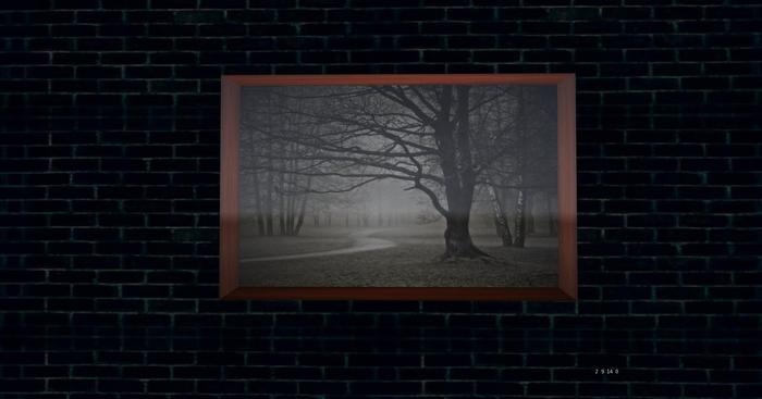 Second Life Marketplace - RC Wall Art, Foggy road in the Woods