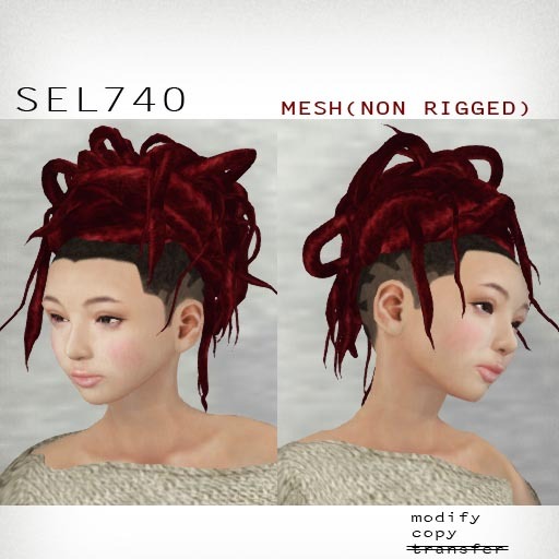 Second Life Marketplace - *booN SEL740 hair DEMO