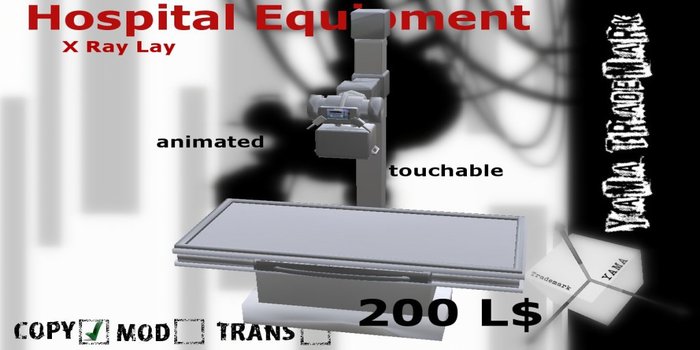 Second Life Marketplace - Hospital Equipmet-X Ray lay