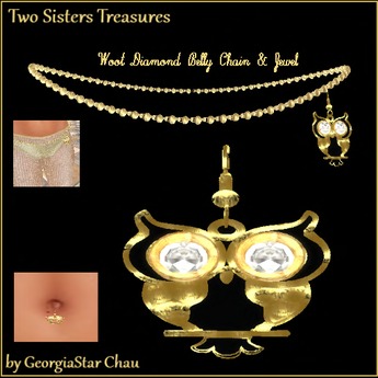 Second Life Marketplace - TST Woot Diamond Belly Jewel & Chain