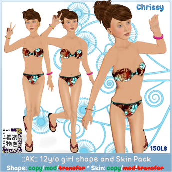 Second Life Marketplace - ::AK:: Chrissy Skin and Shape Pack Boxed